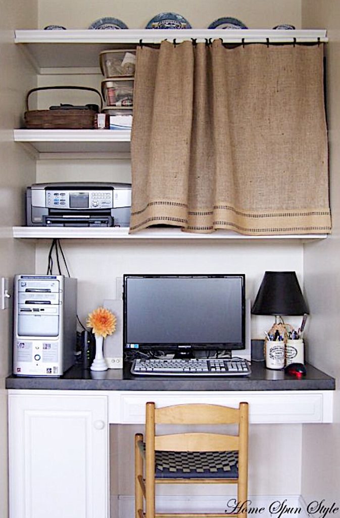 Hiding Clutter With Curtains